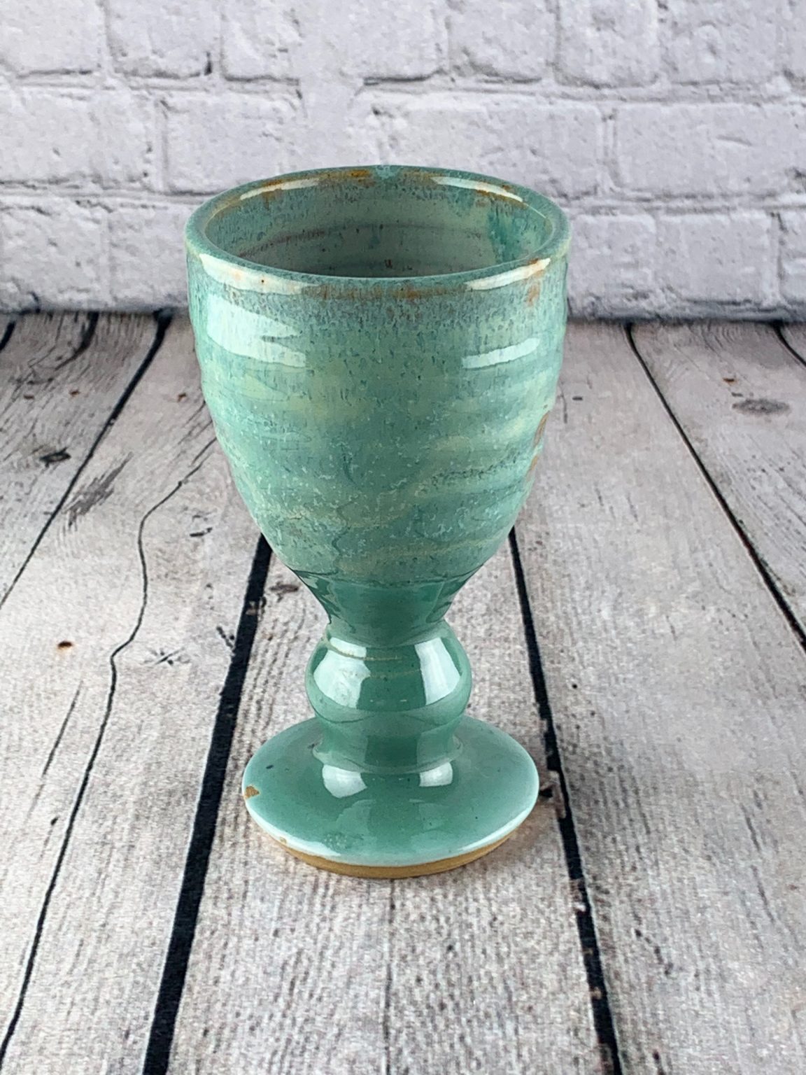 Goblet in Green | Canterbury Pottery